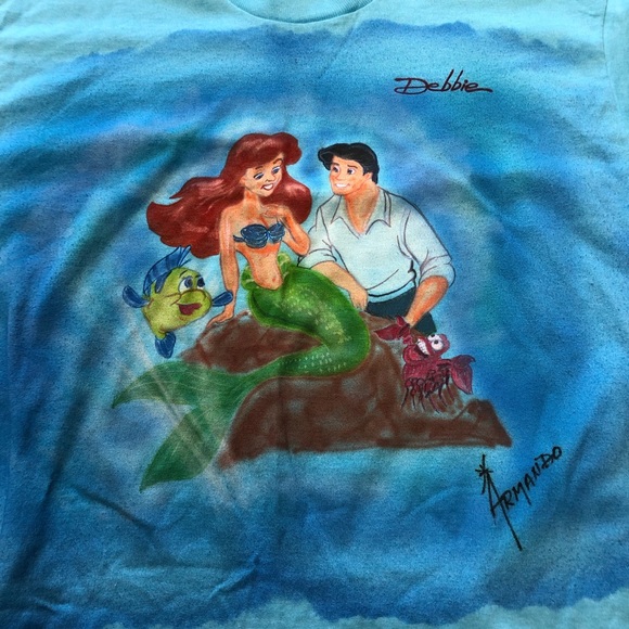 Tops | Vintage Disney Little Mermaid Bootleg Tshirt | Poshmark